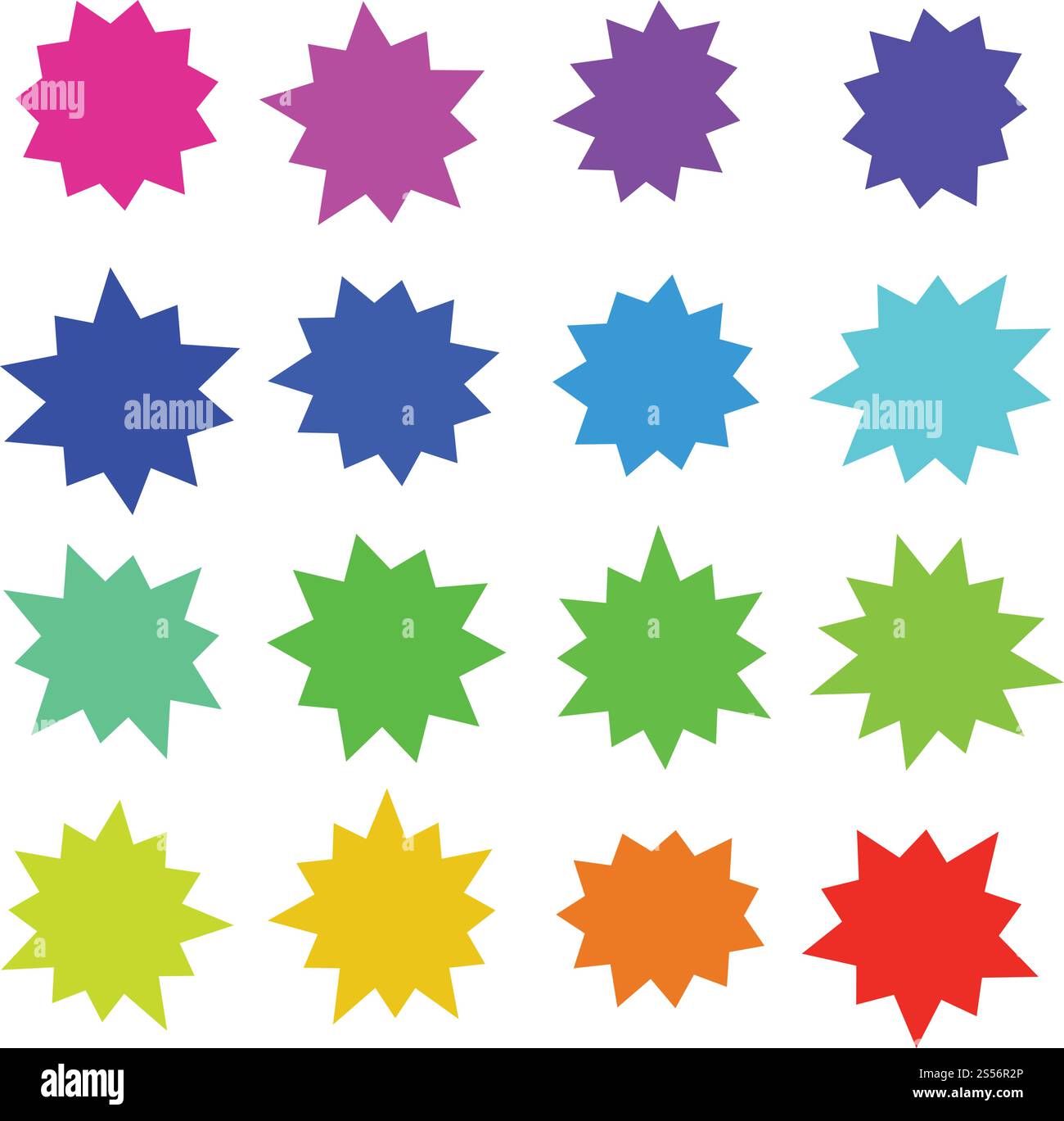 Starburst, explosion color comic shapes. Cartoon bursting speech ...