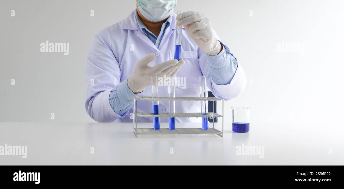 Science innovative Male medical or scientific laboratory researcher ...