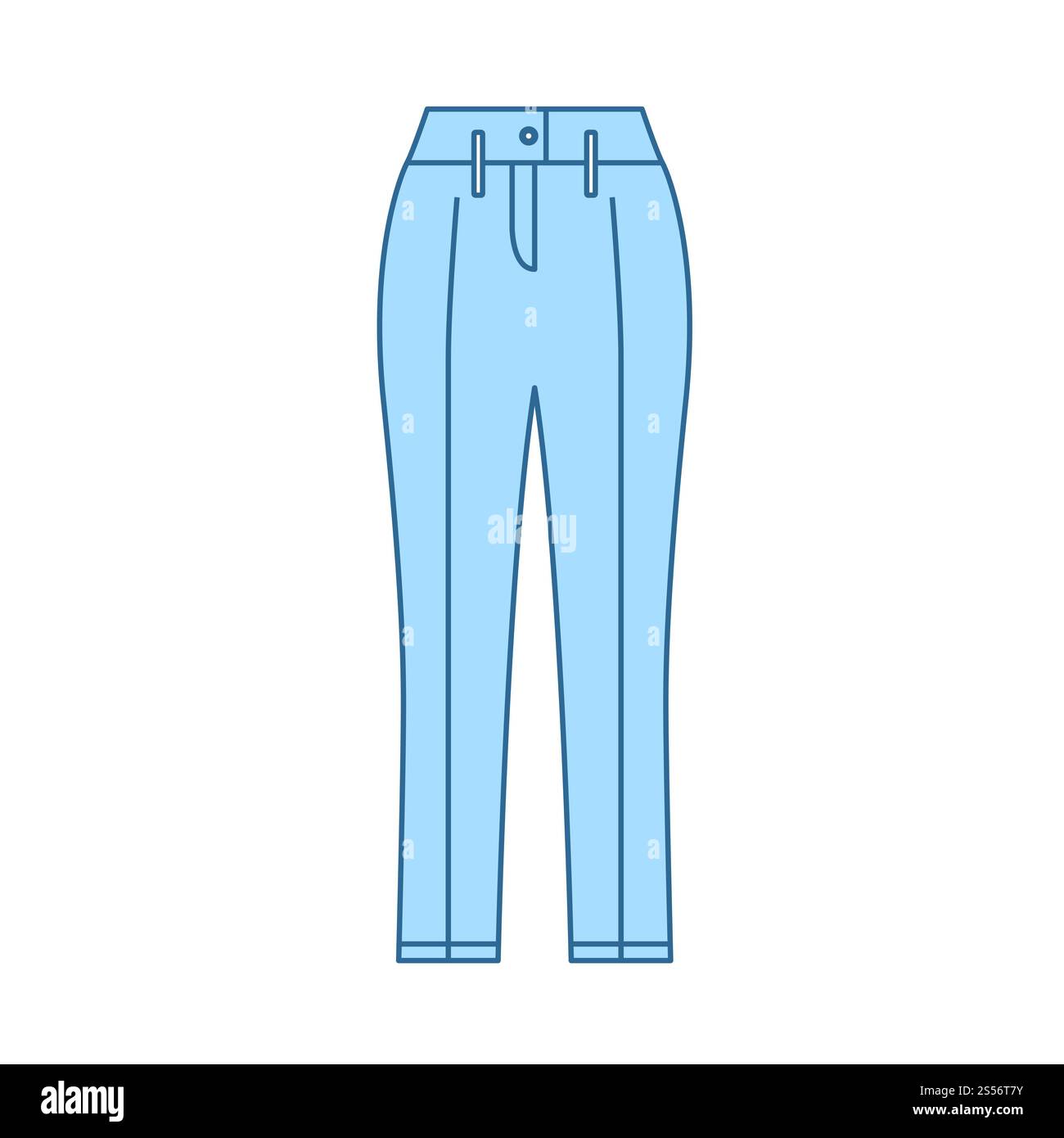 Business Woman Trousers Icon. Thin Editable Line With Blue Fill Design ...
