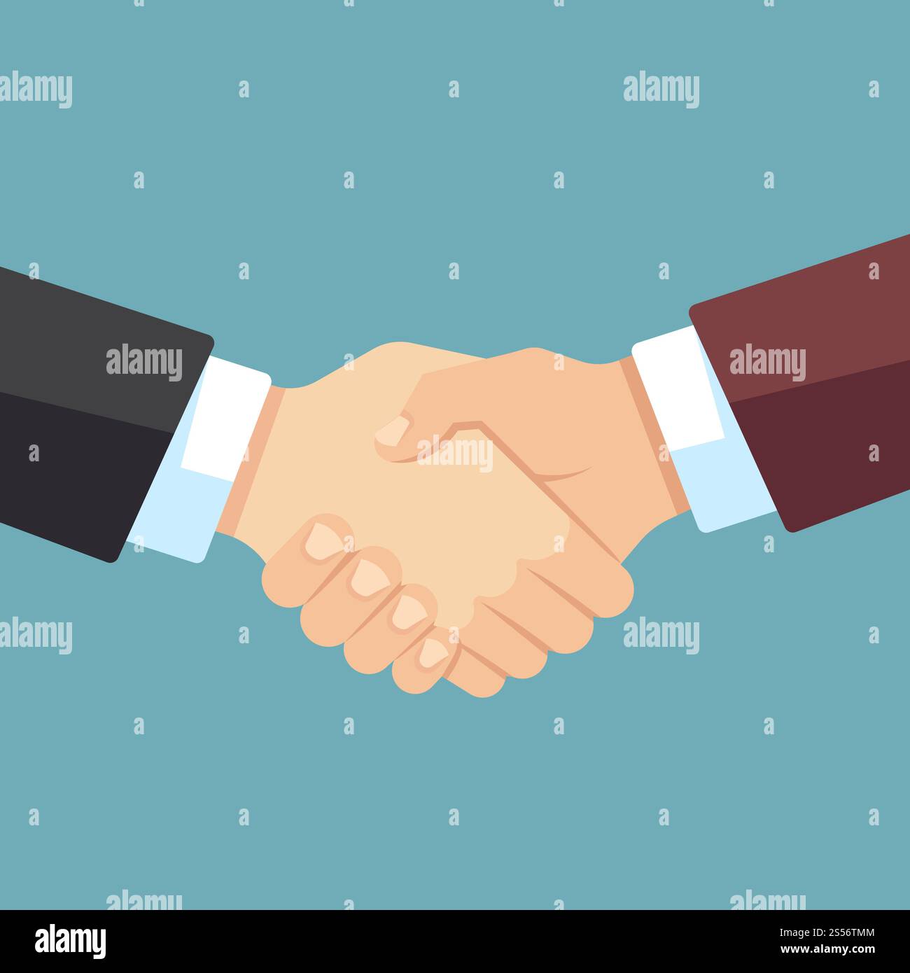 Robust handshake of businessmen. Business team, agreement and big deal ...
