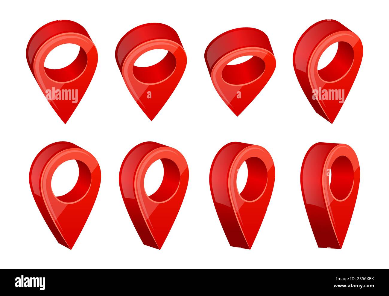 Gps Navigation Symbols Realistic Pictures Of Various Map Pointers Pin Point Icon Pointer