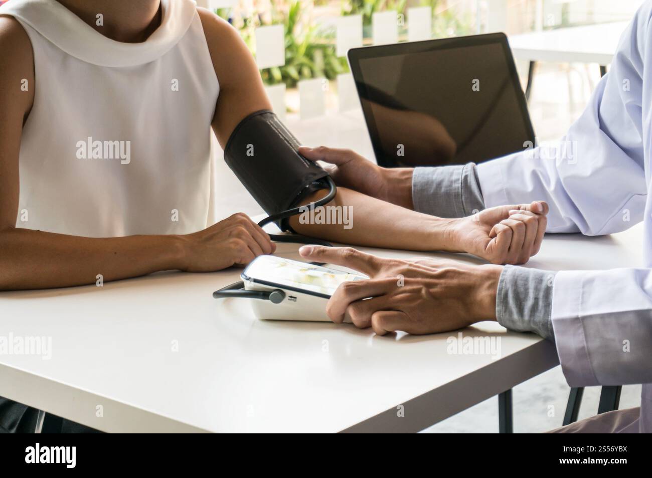 Doctor healthcare. Professional medical doctor in white uniform gown ...