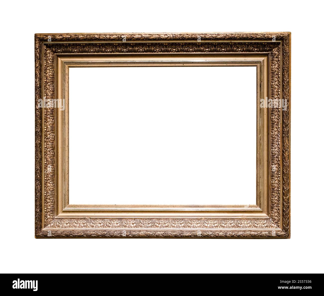 Old wooden golden frame Cut Out Stock Images & Pictures - Alamy