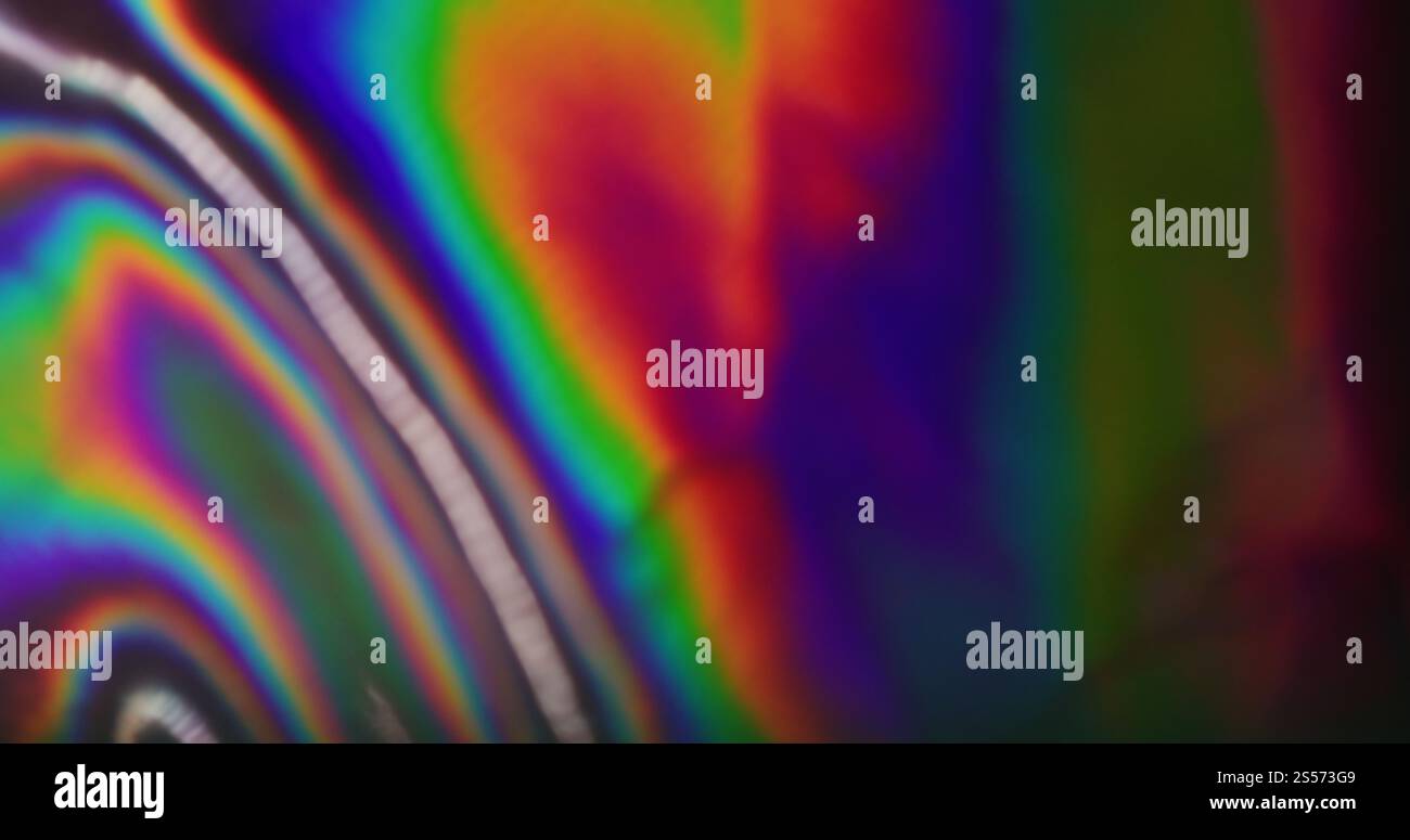 Blur rainbow spot. Mix shade. Metallic foil effect. Festive decorative ...