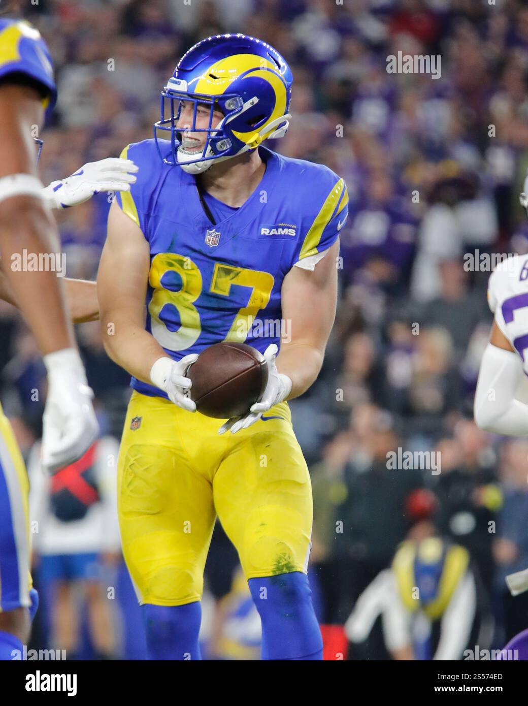 Glendale, Arizona, USA. 13th Jan, 2025. Los Angeles Rams tight end ...