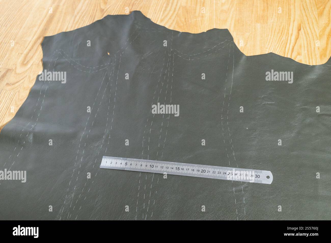 Steel ruler on leather hi-res stock photography and images - Alamy