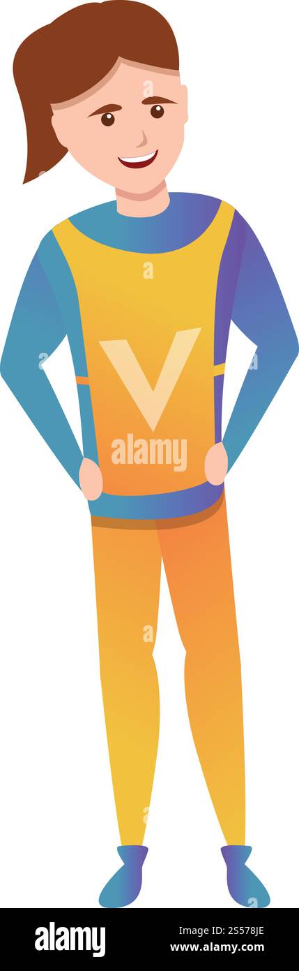 Girl volunteer icon. Cartoon of girl volunteer vector icon for web ...