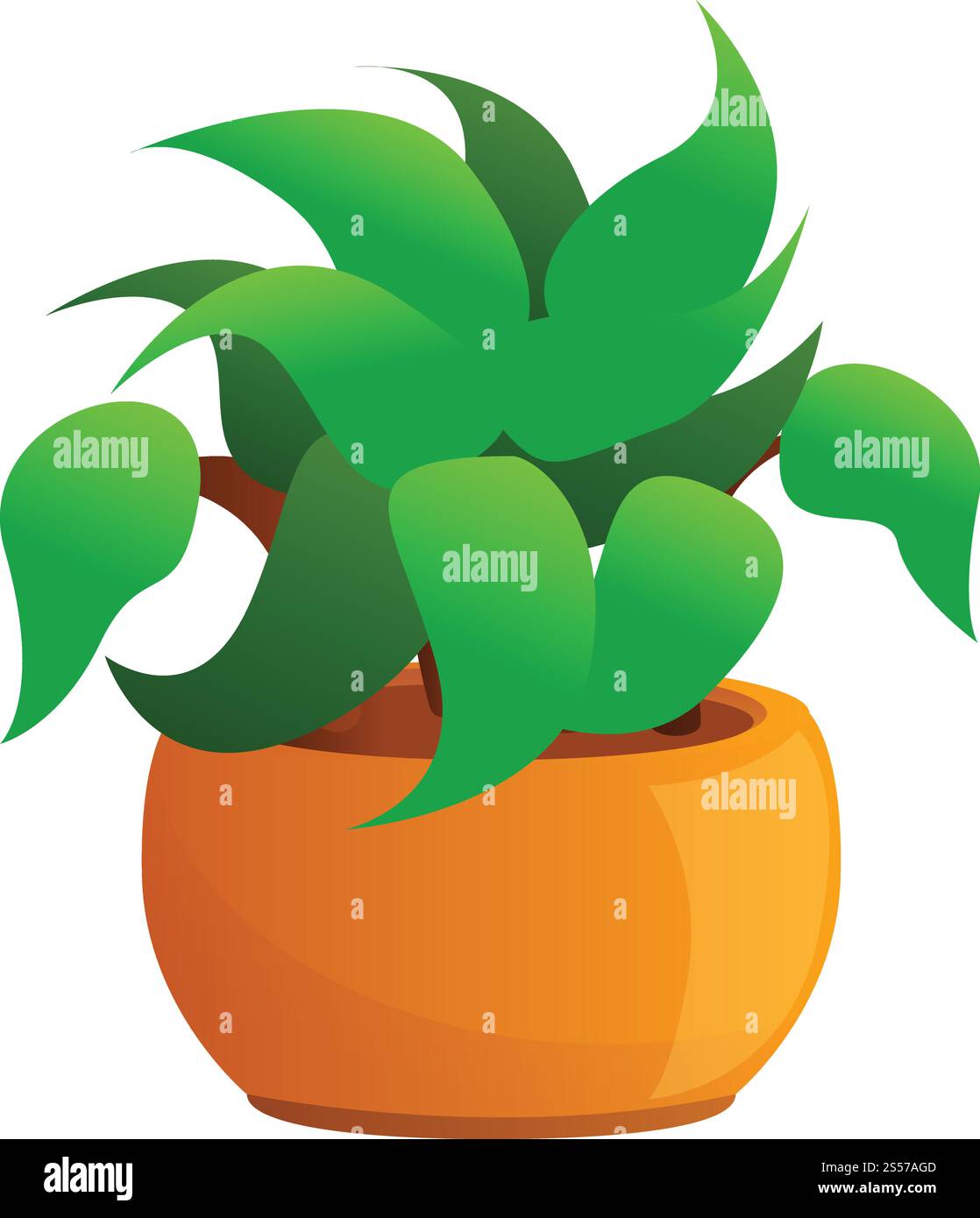 Garden plant pot icon. Cartoon of garden plant pot vector icon for web ...