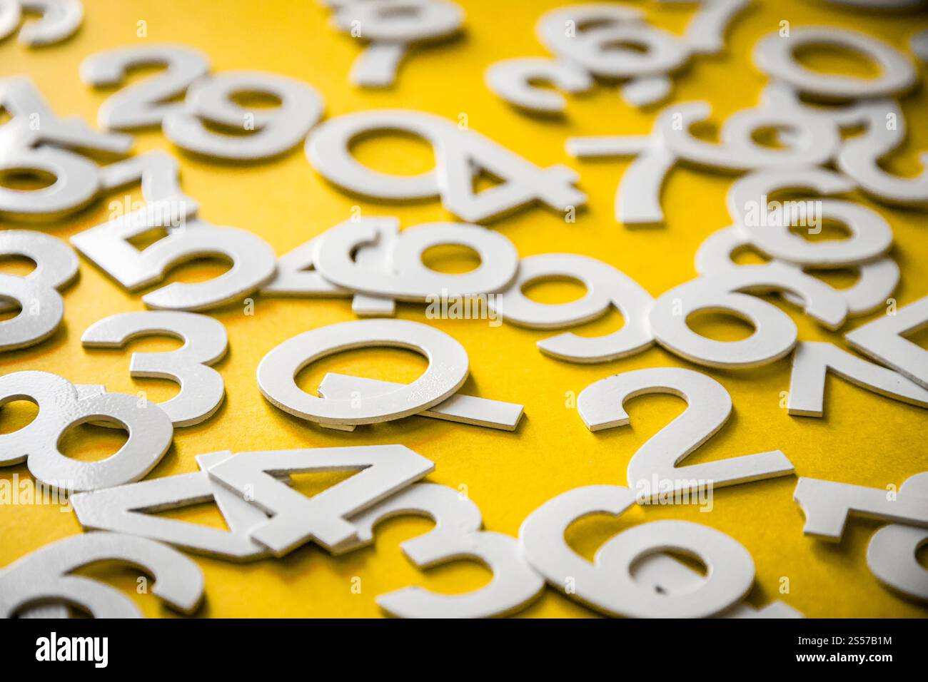Mathematics background made with solid numbers on a board. Isolated on ...