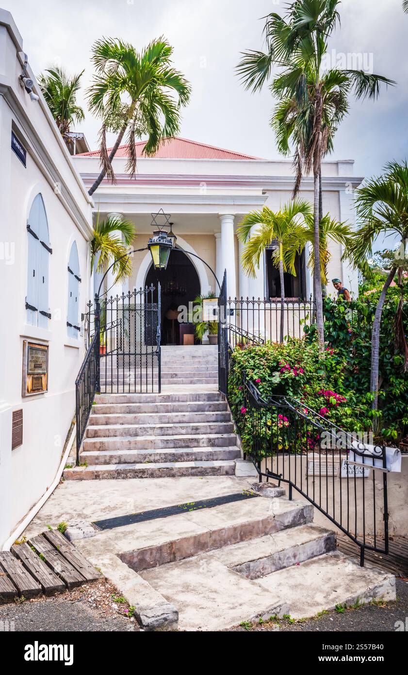 St. Thomas, USVI USA - March 16, 2018: Saint Thomas Synagogue, or The ...