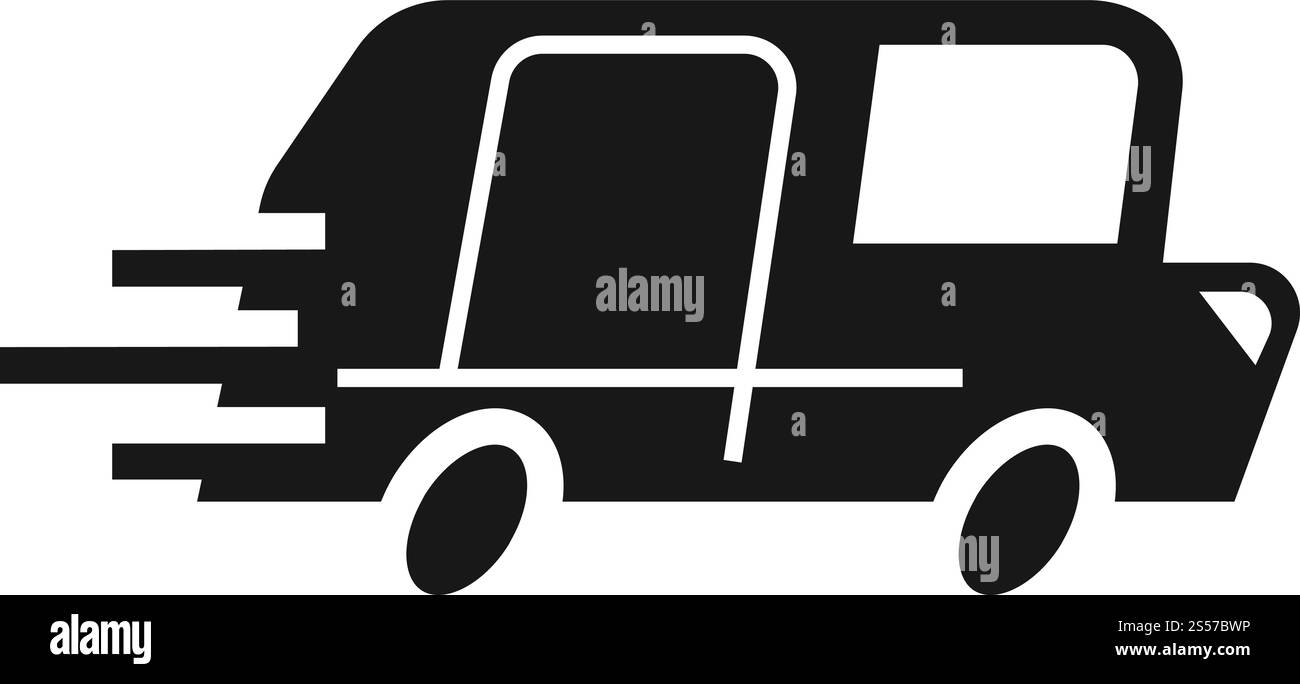 Parcel truck delivery icon. Simple illustration of parcel truck ...