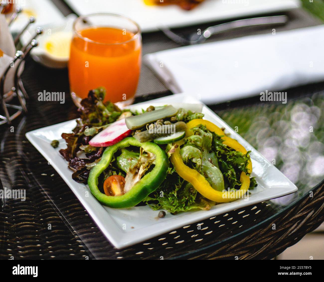 Full American Breakfast Huge healthy breakfast spread on a table with ...