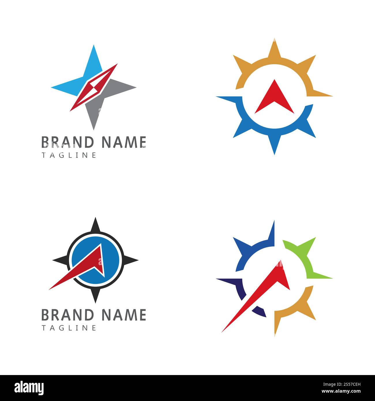 Compass logo vector icon hi-res stock photography and images - Alamy