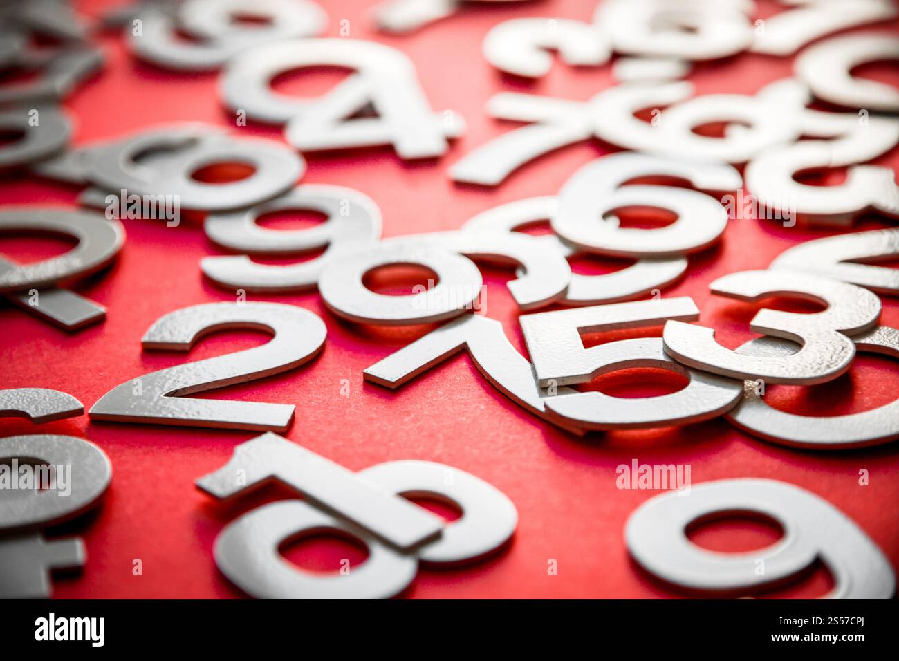 Mathematics background made with solid numbers on a board. Isolated on ...