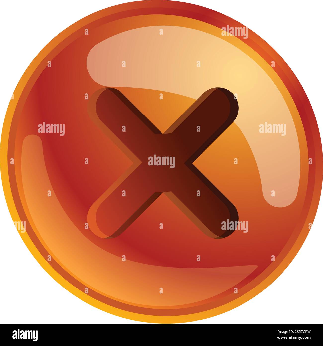 Screw cross cap icon. Cartoon of screw cross cap vector icon for web ...