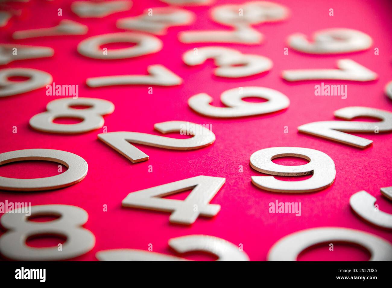Mathematics background made with solid numbers on a board. Isolated on ...