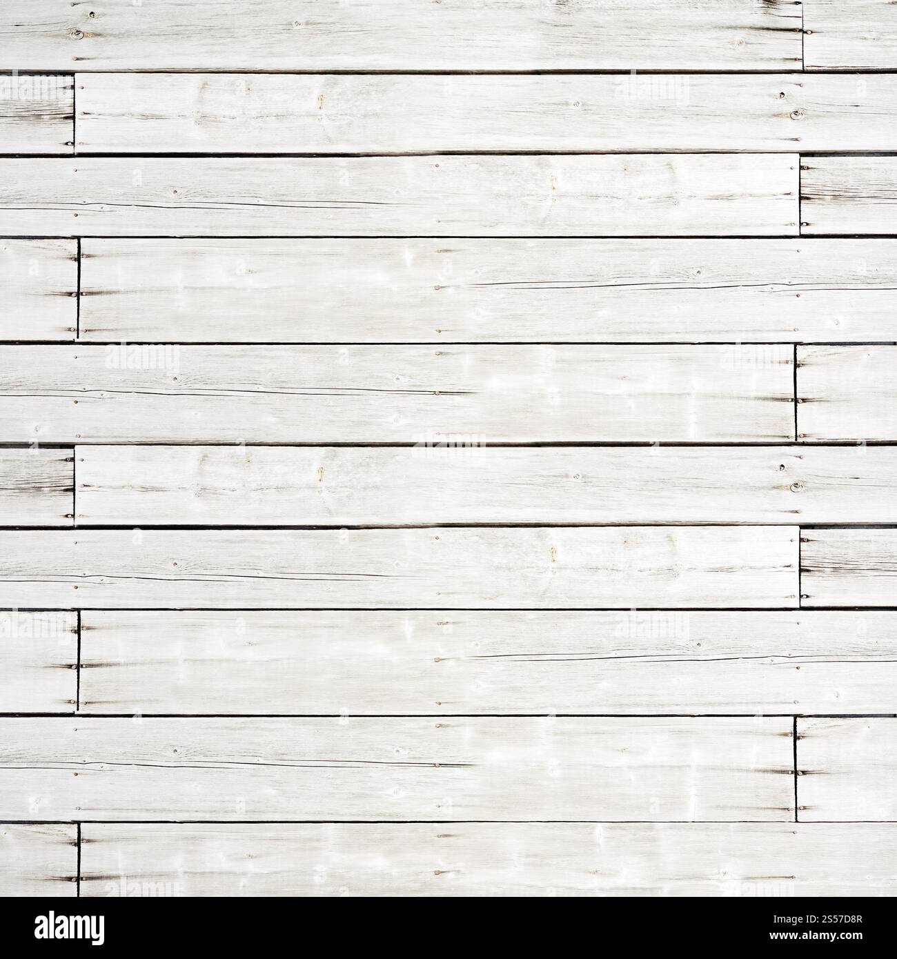 Old white wooden plank background texture. Square backdrop. White ...