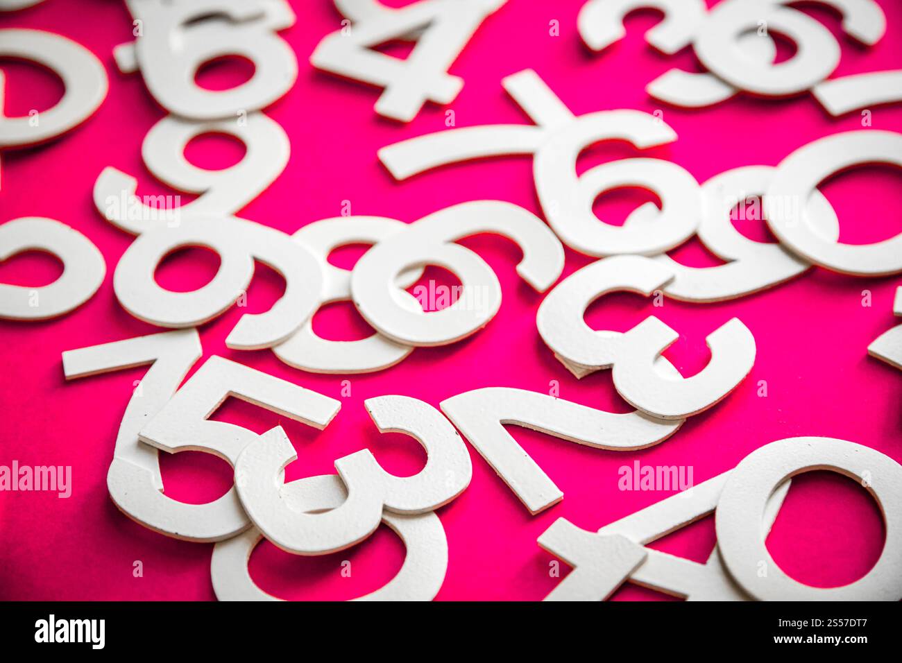 Mathematics background made with solid numbers on a board. Isolated on ...