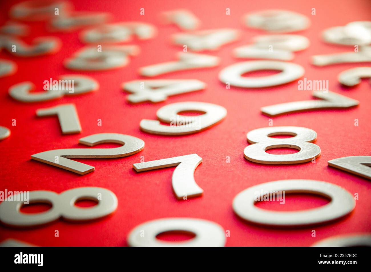 Mathematics background made with solid numbers on a board. Isolated on ...