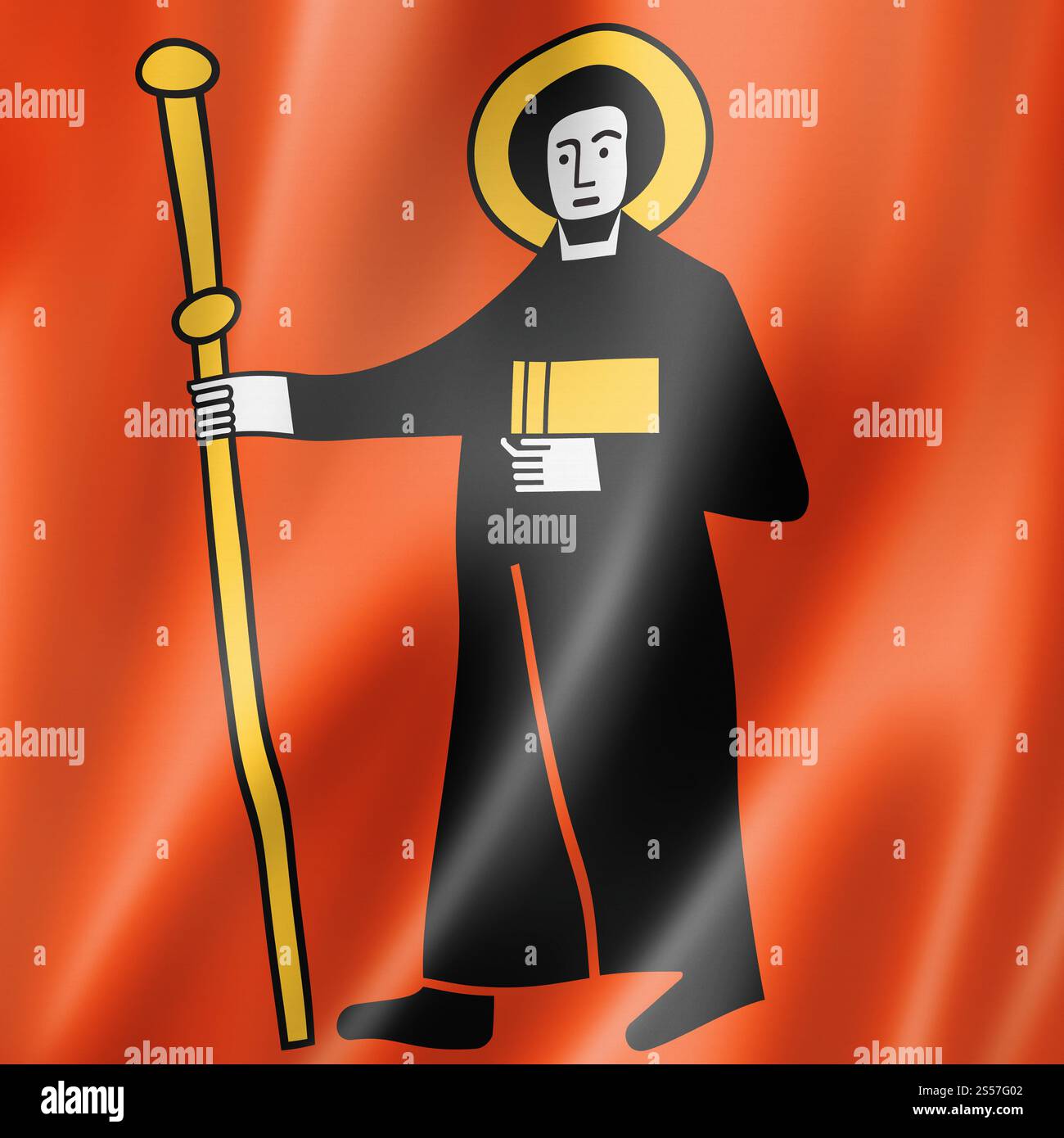 Glarus canton - State - flag, Switzerland waving banner collection. 3D ...