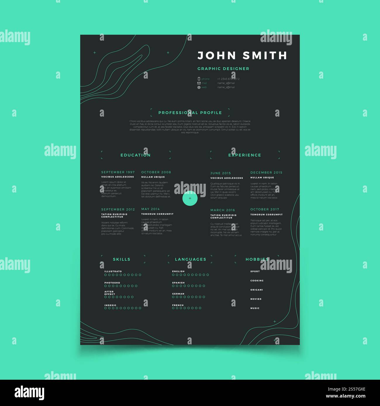 Curriculum vitae template. Cv resume for placeholder company vector ...