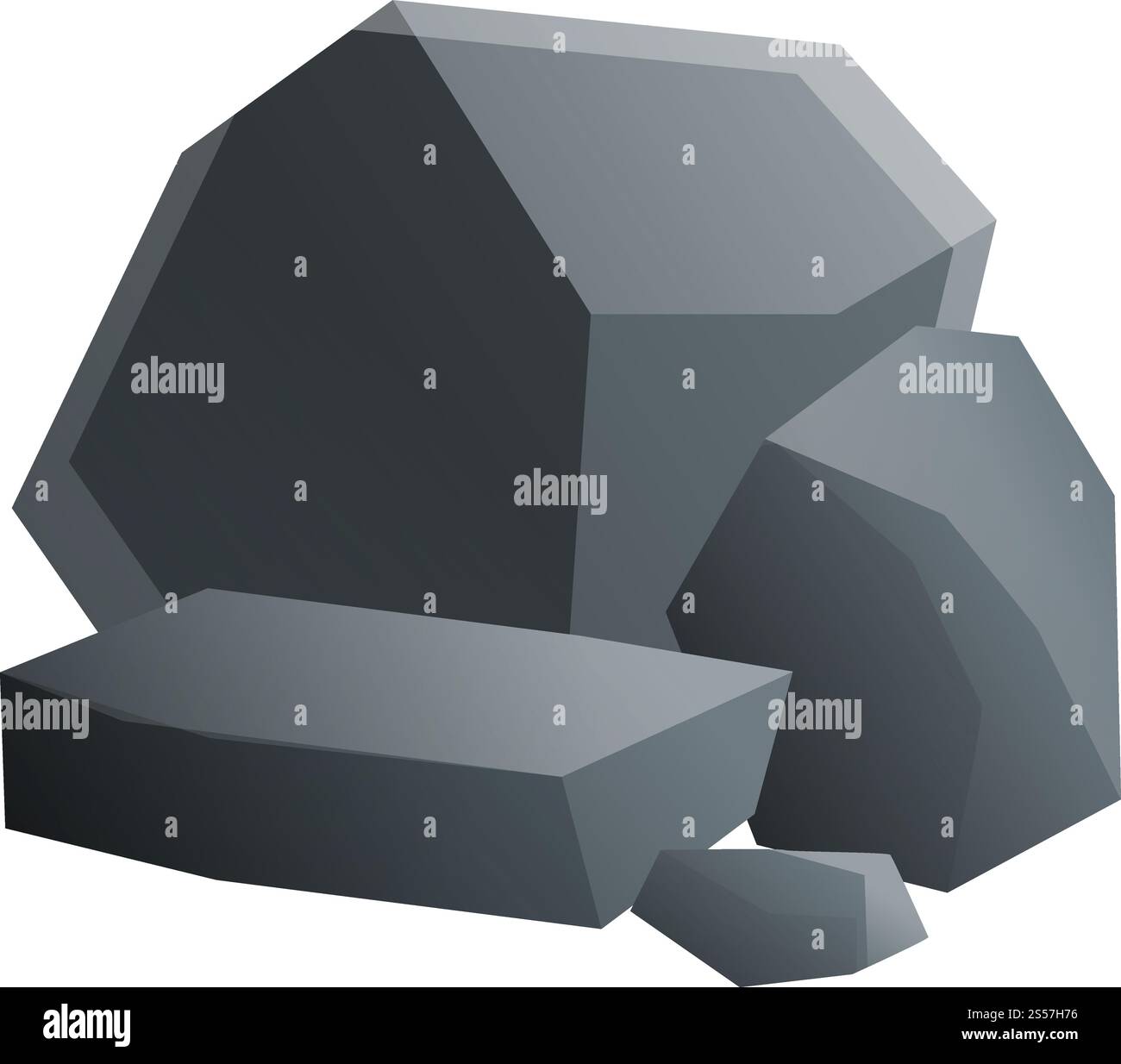 Coal stones icon. Cartoon of coal stones vector icon for web design ...