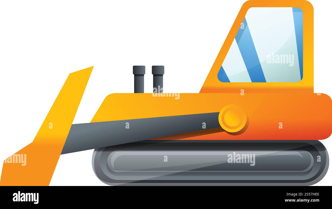 Excavator icon. Cartoon of excavator vector icon for web design ...