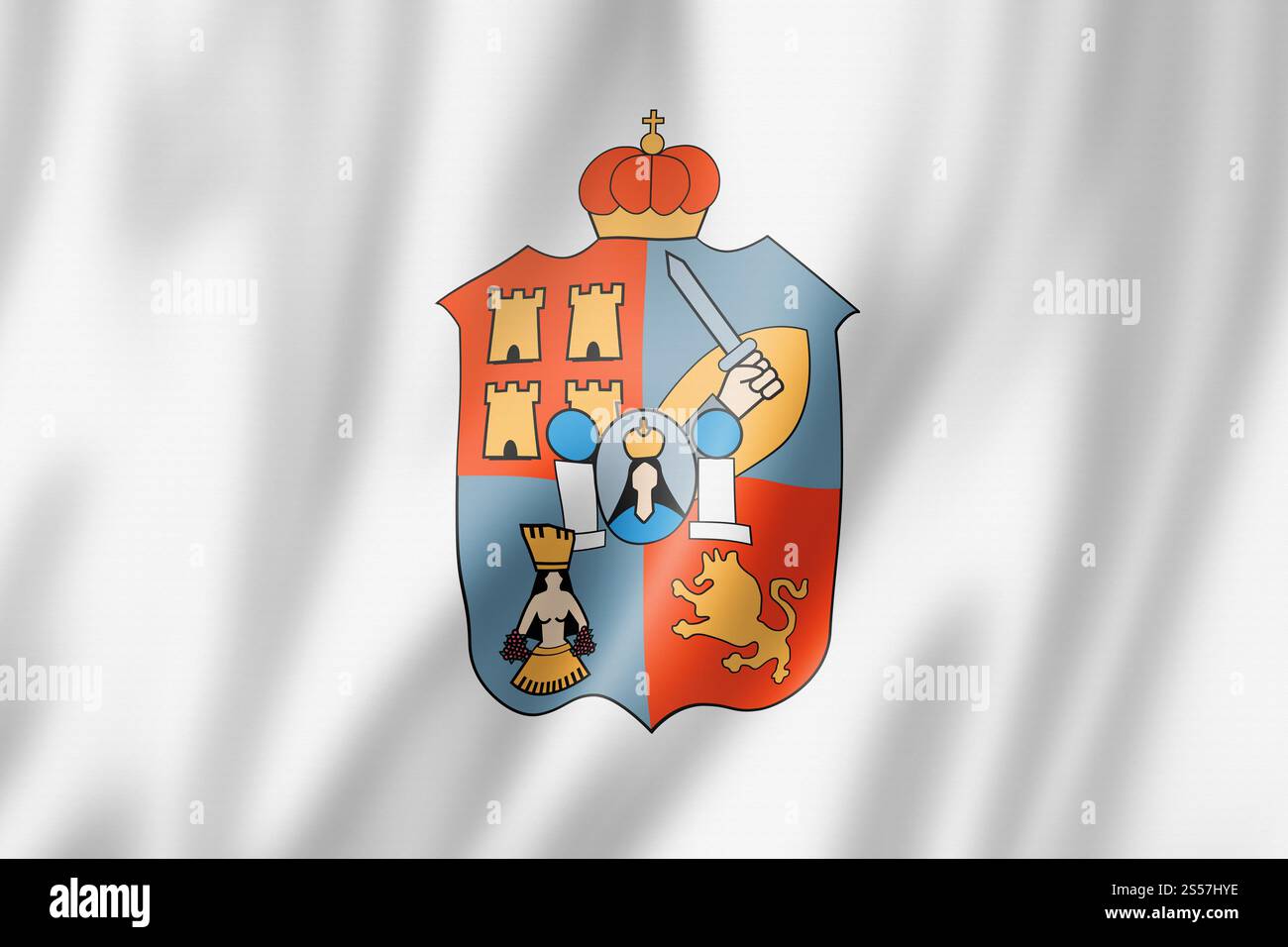 Tabasco state flag, Mexico waving banner collection. 3D illustration ...