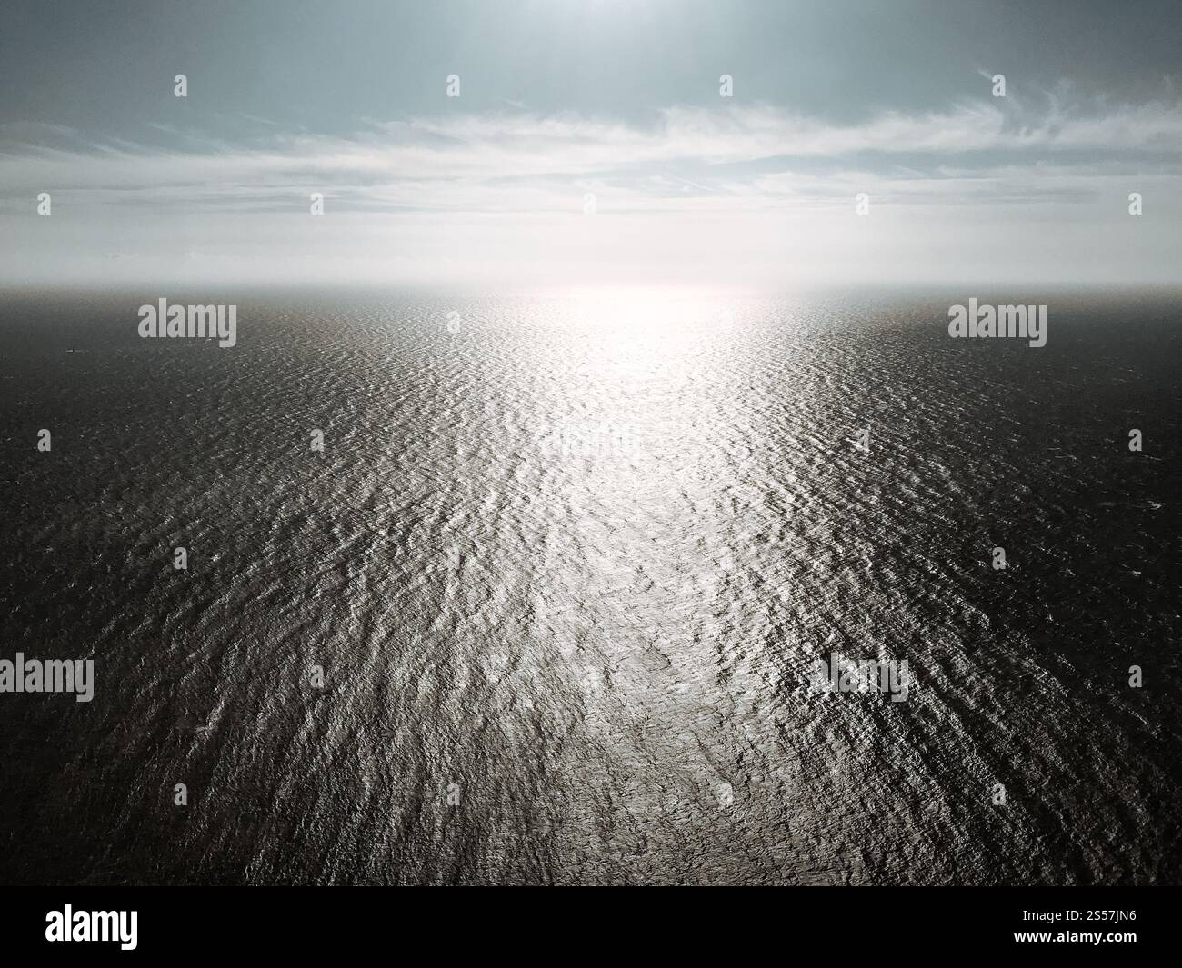 Ocean aerial view at sunset. Sea and sky background wallpaper. Ocean ...