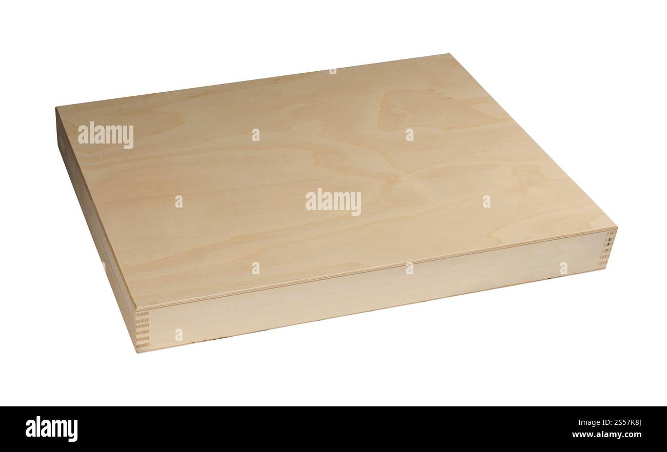 Wooden box isolated on white background. Wooden box Stock Photo - Alamy