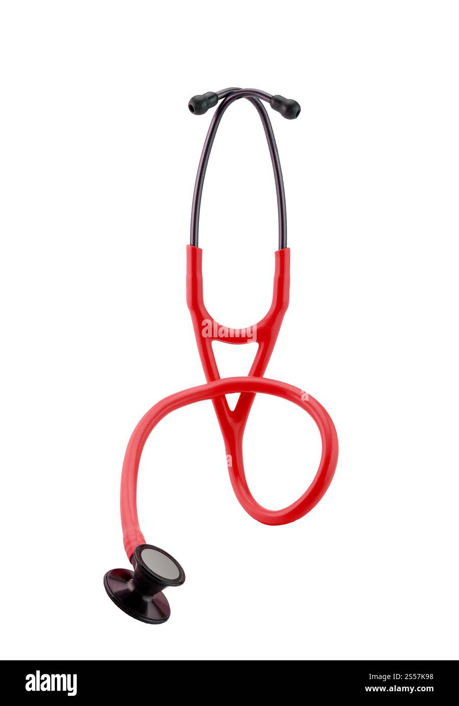Red Stethoscope isolated on white background. Red Stethoscope Stock ...