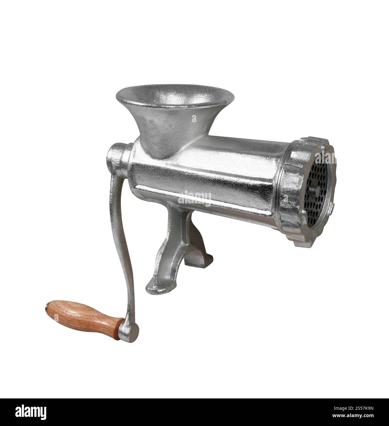 Classic meat grinder isolated on white background. Classic meat grinder ...