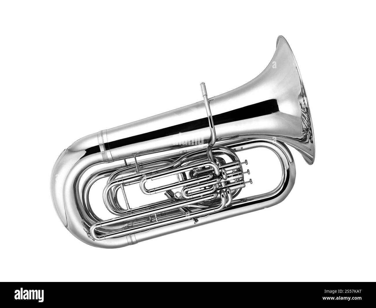 silver tuba isolated on white background. silver tuba Stock Photo - Alamy