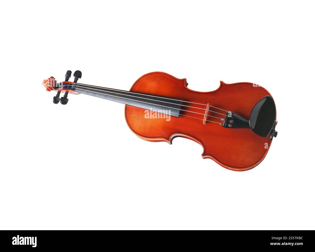 Violin front view isolated on white background. Violin front view Stock ...