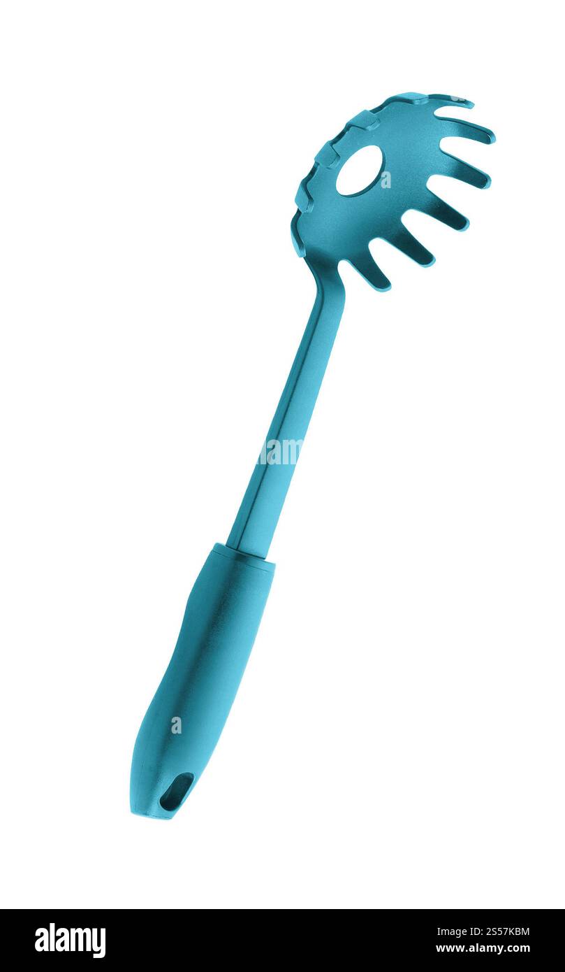 Spaghetti draining utensil isolated on white background. Spaghetti ...