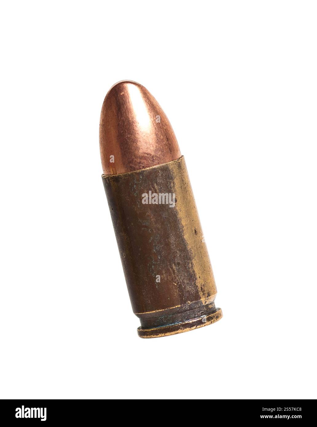 9mm bullet for a gun isolated on white background. bullet for a gun ...