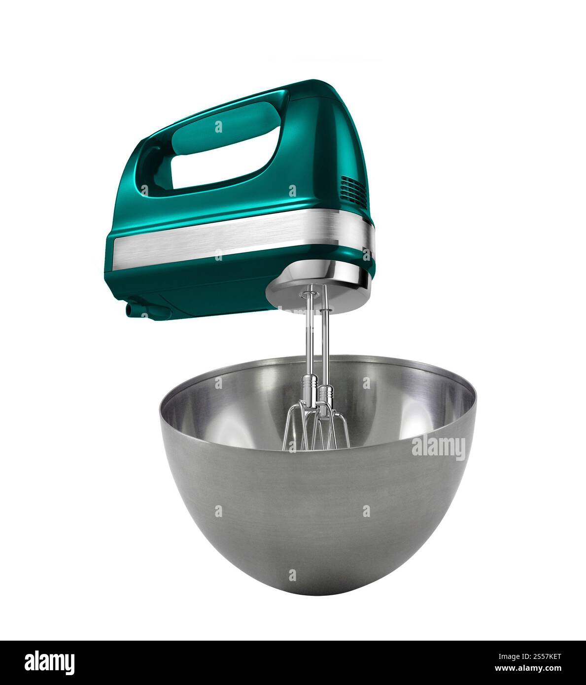 Kitchen electric hand mixer isolated on white background. Kitchen ...