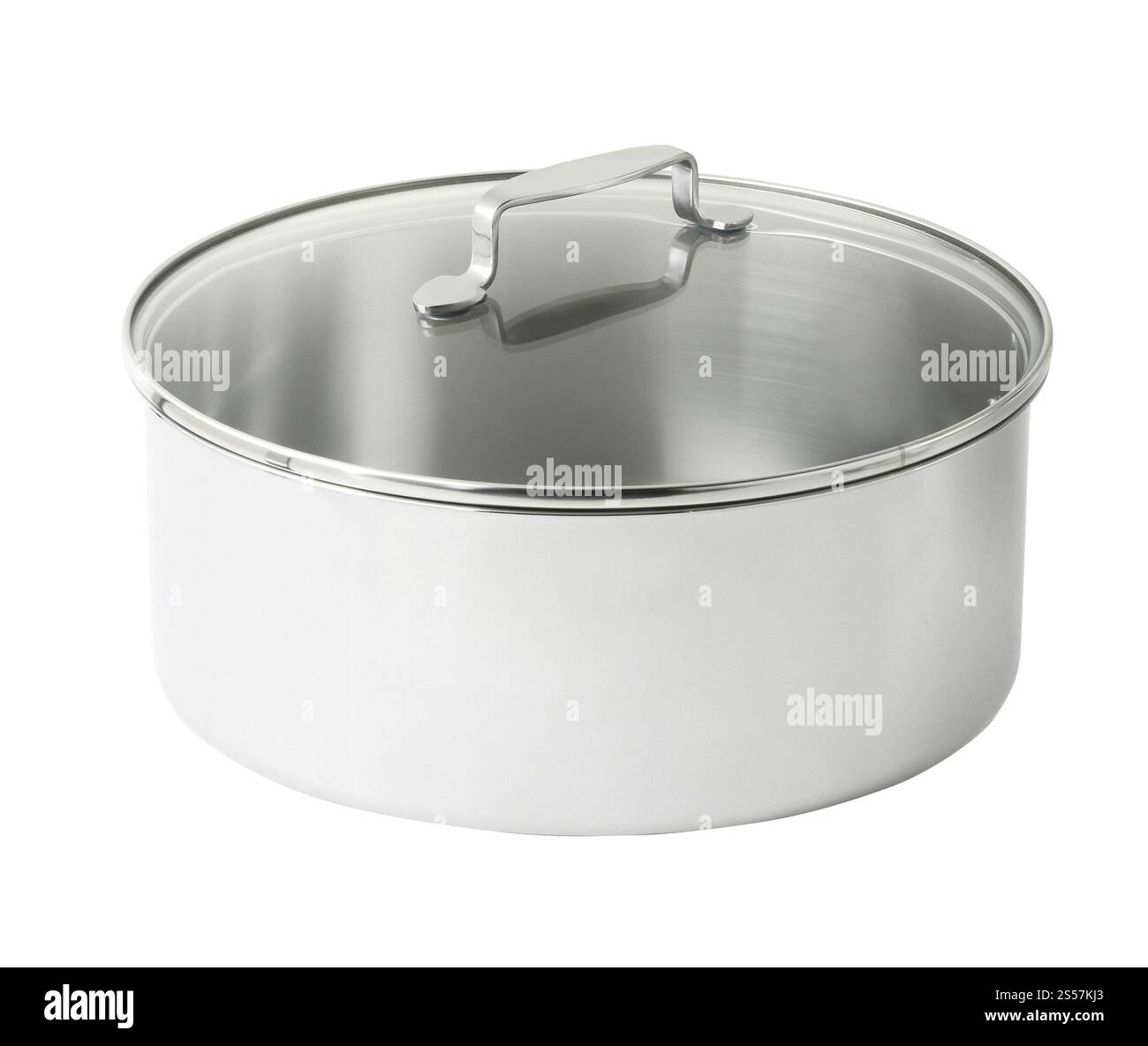 stainless steel cooking pot isolated on white background. stainless ...
