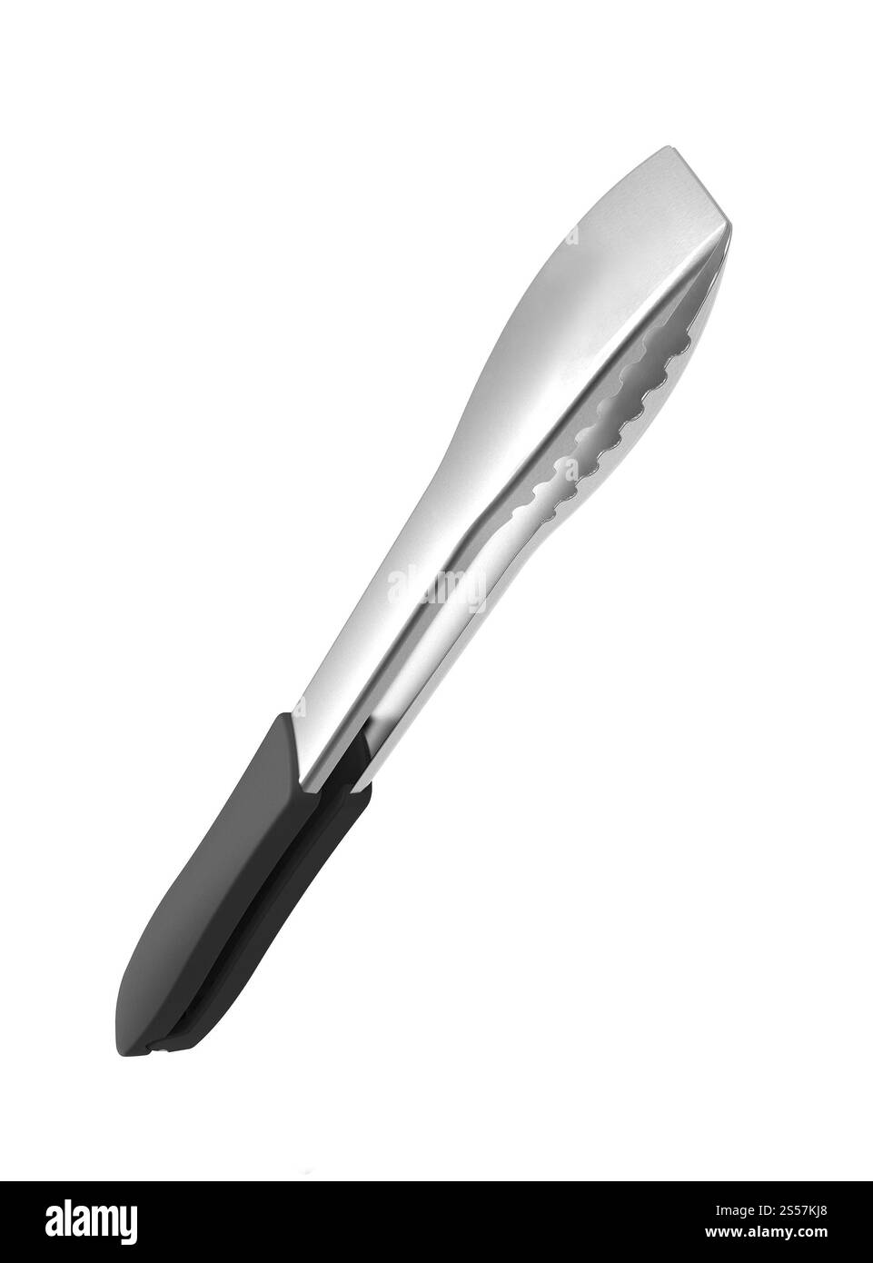 Serving kitchen tongs isolated on white background. Serving kitchen ...