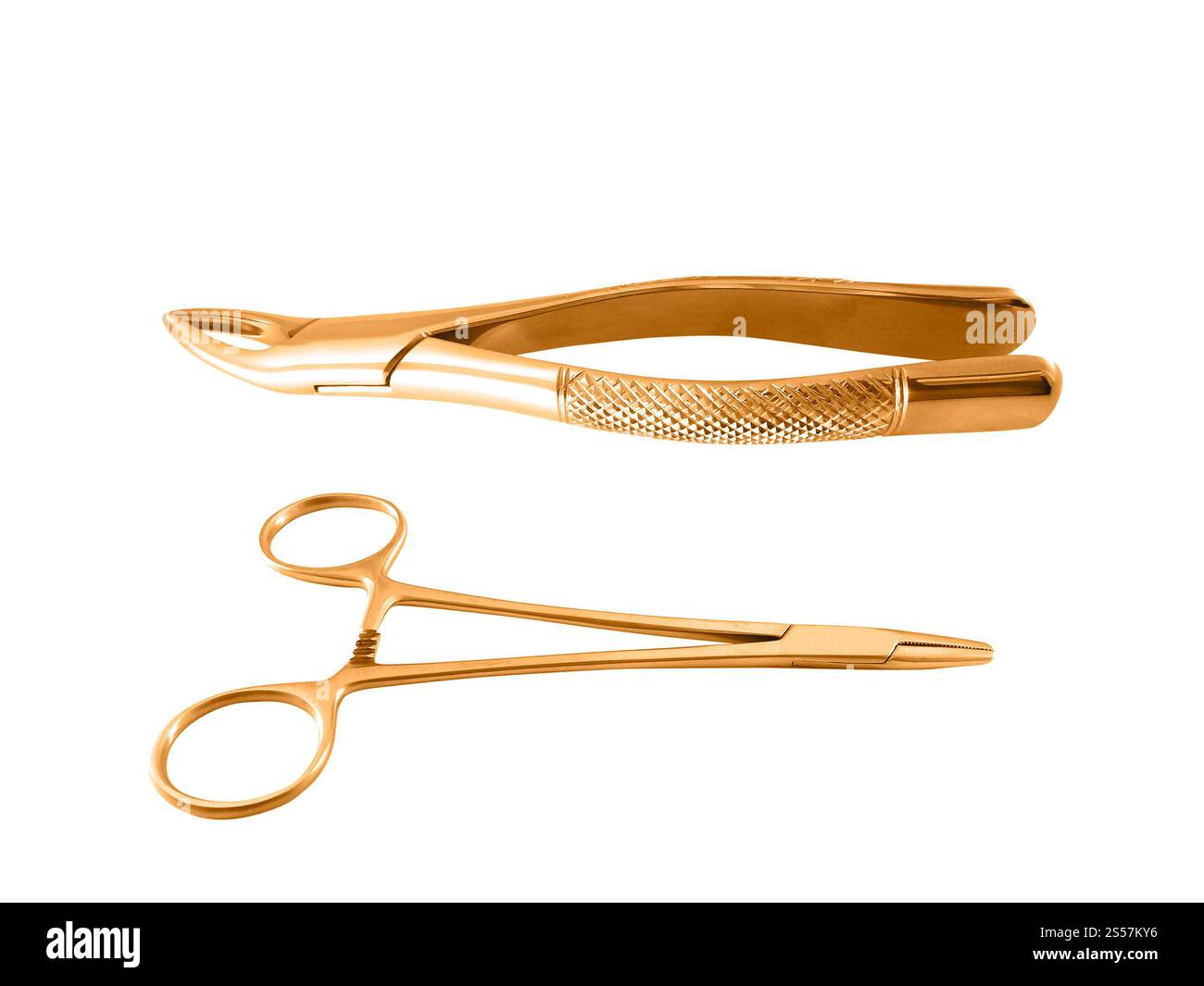 Surgical instruments isolated on white. Surgical instruments Stock ...