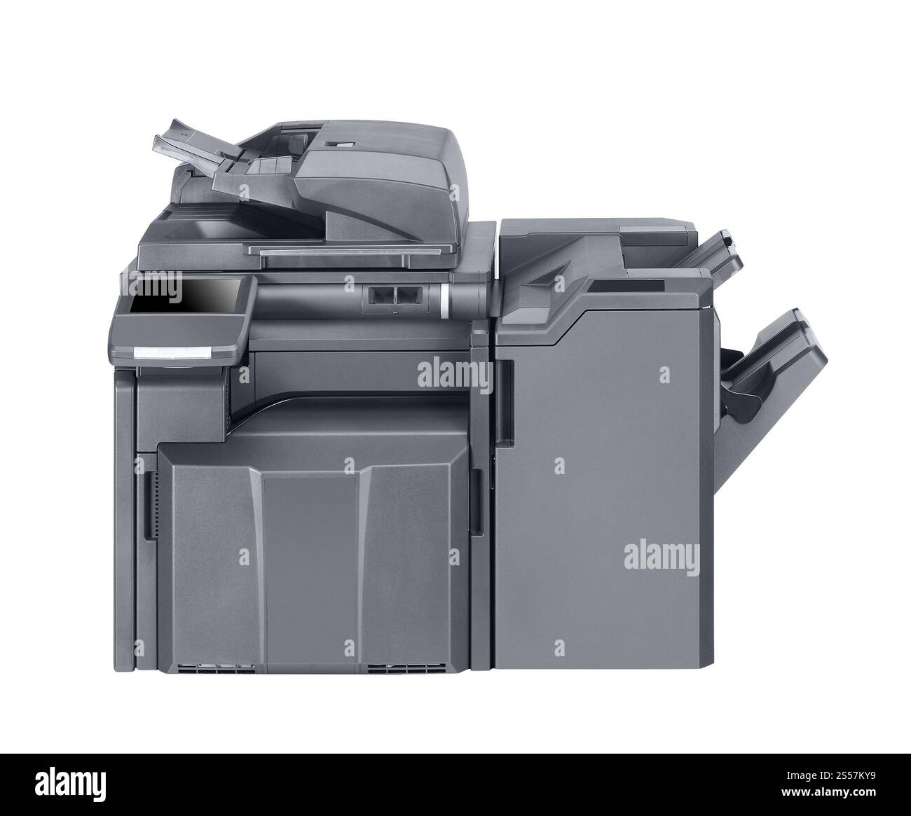 multifunction laser printer isolated on white background. multifunction ...