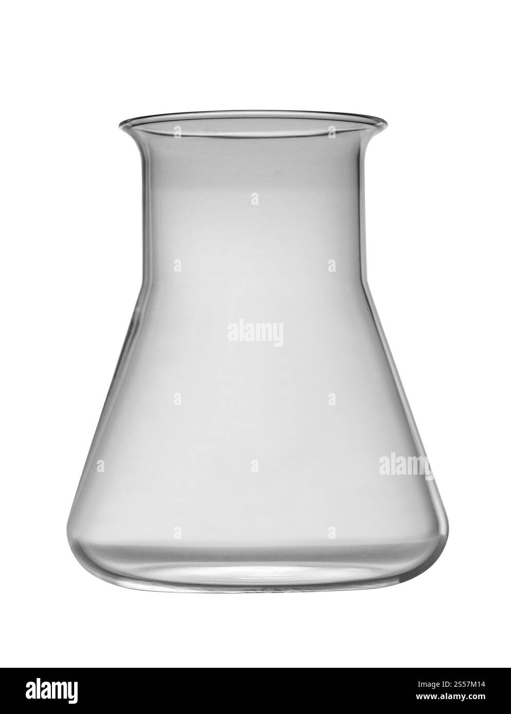 Chemical laboratory glassware isolated on white. Chemical laboratory ...