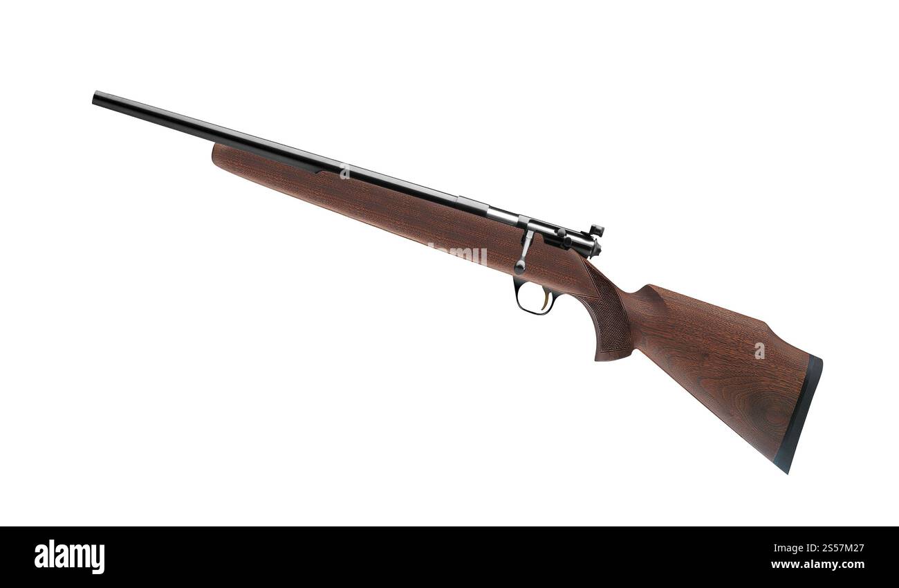 Hunting rifle isolated on white background. Hunting rifle isolated on ...
