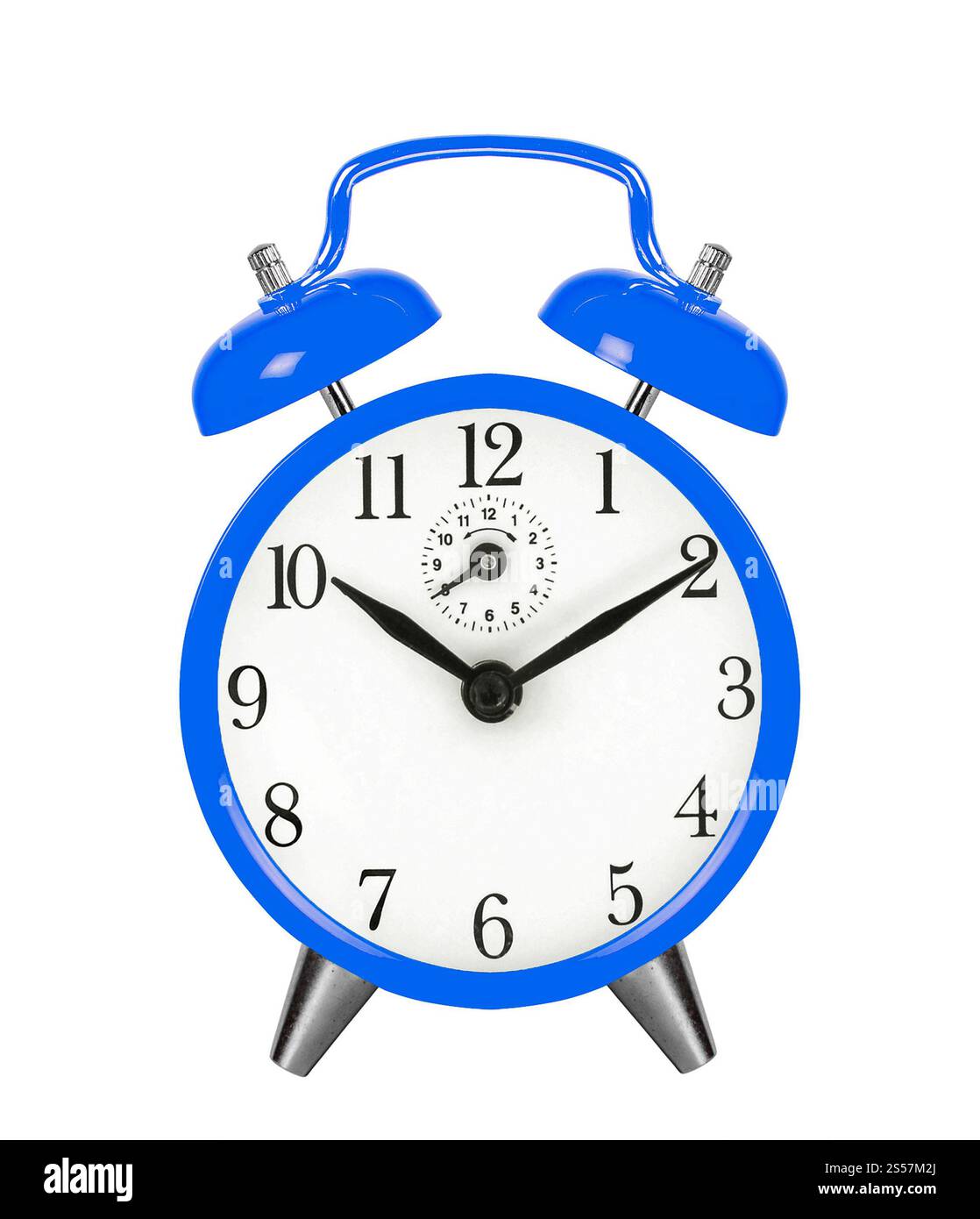 Old fashioned alarm clock on white background. Old fashioned alarm ...