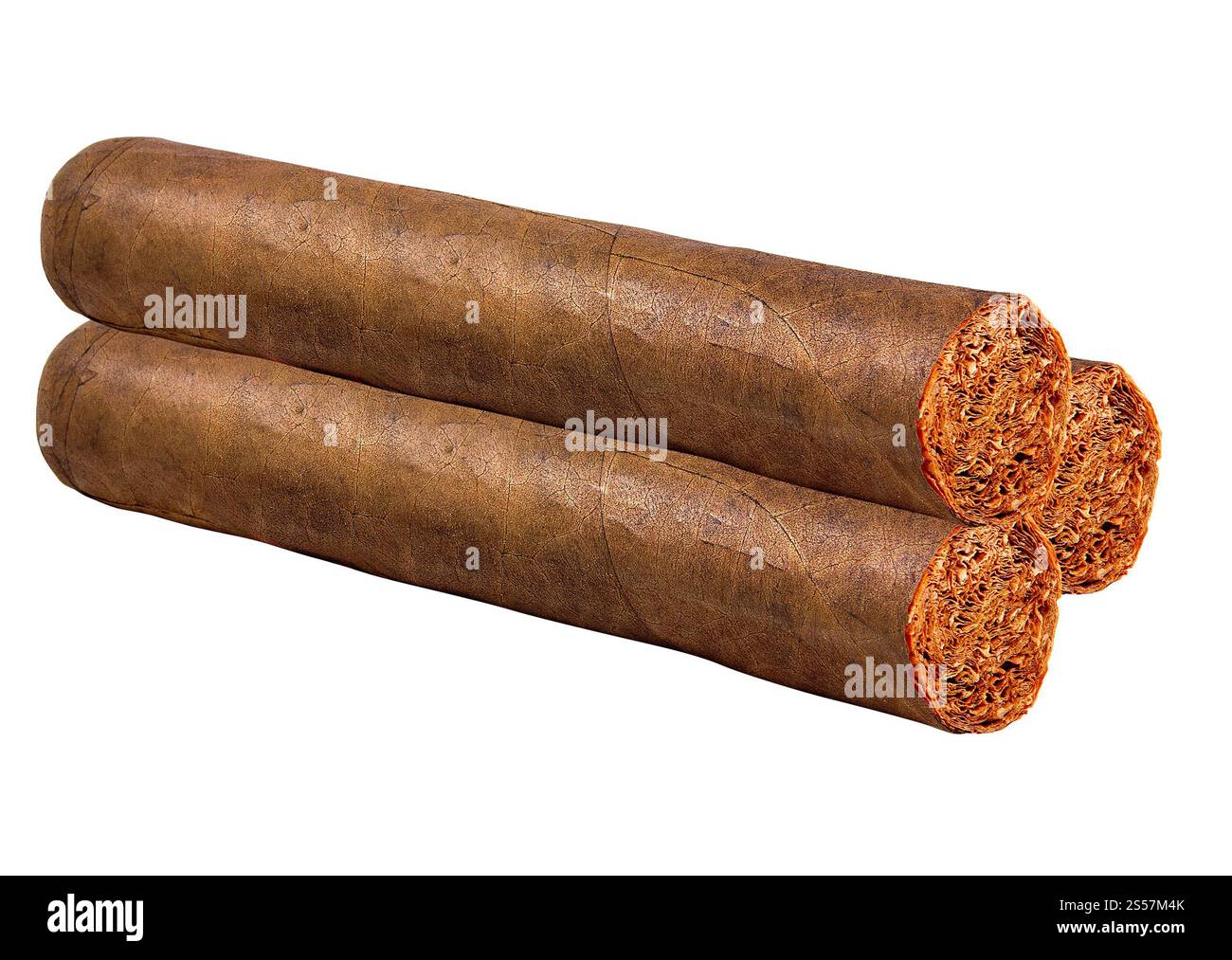 Three cigars isolated on white. Three cigars Stock Photo - Alamy