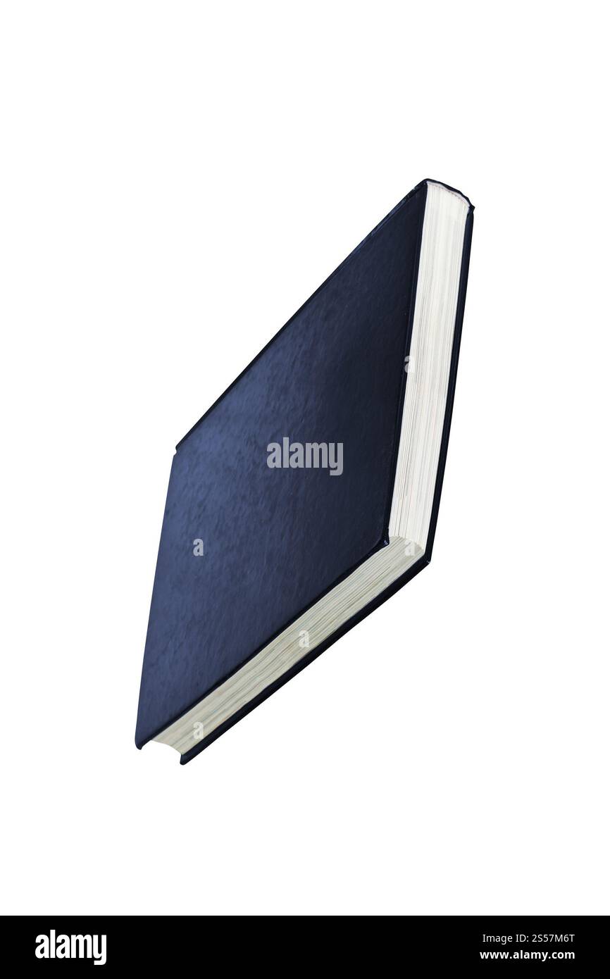 simple blue hardcover book isolated on white background. simple blue ...