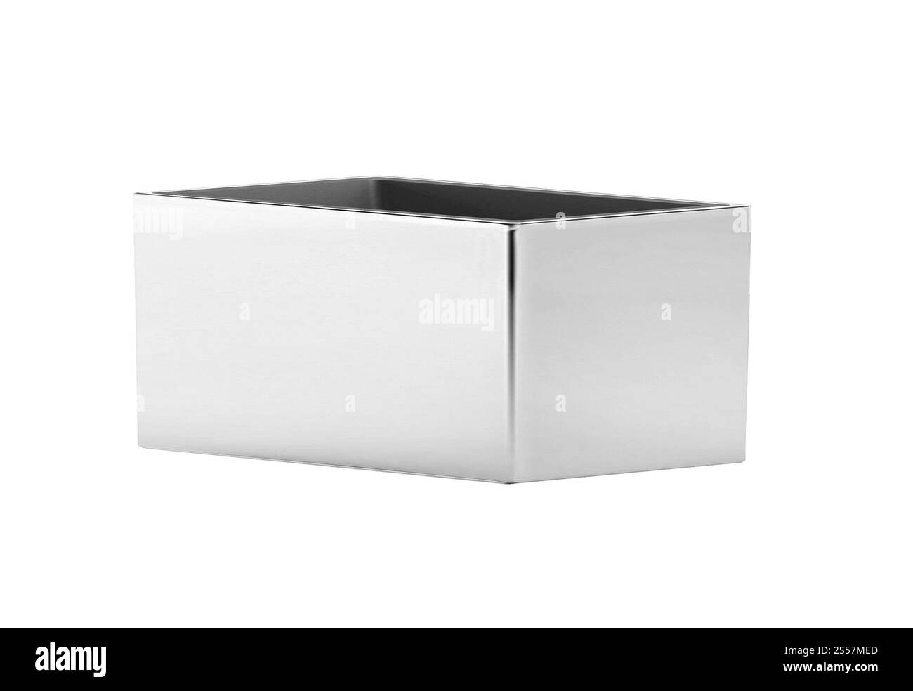 Open empty plastic box isolated on white background. Open empty plastic ...