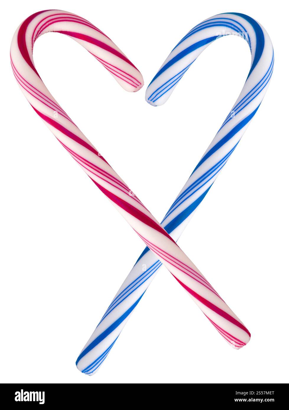 Two candy canes isolated on white background. Two candy canes isolated ...