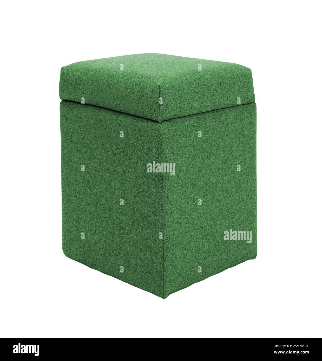 green footstool isolated on white background. green footstool isolated ...