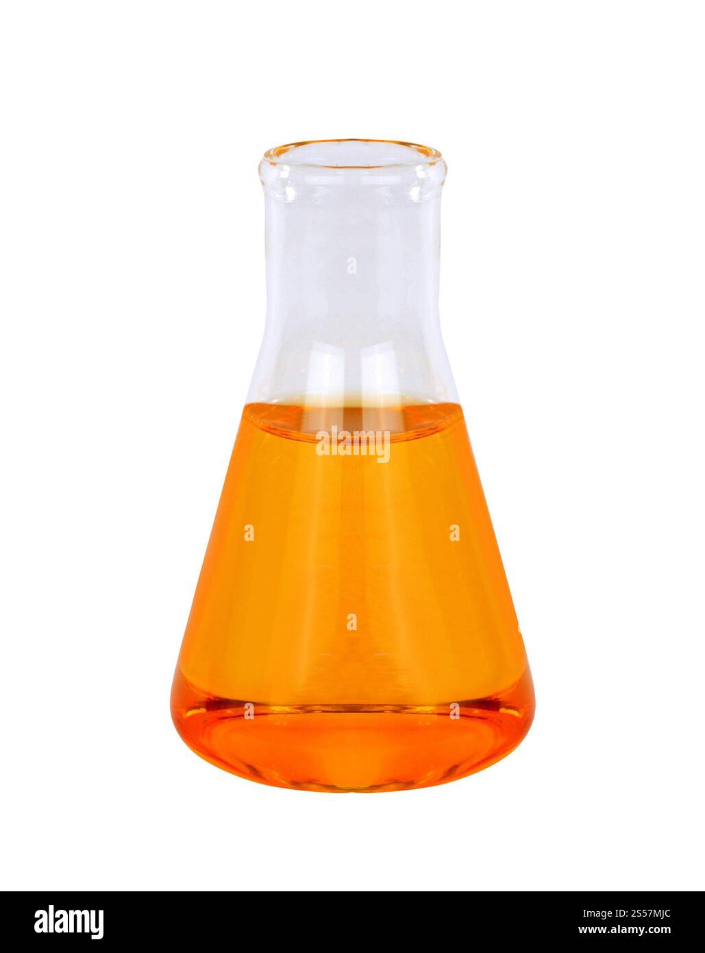 Chemical laboratory flask isolated on white background. Chemical ...